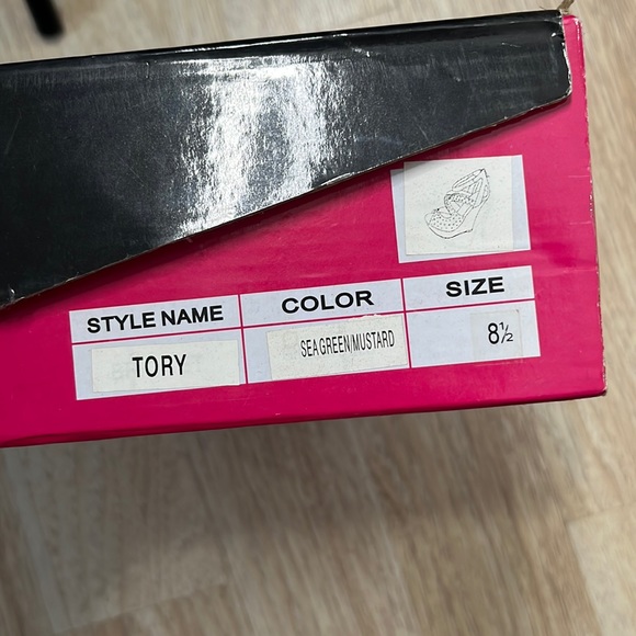 Alba | Shoes | New Open Toe Wedge Gold And Teal Wedge Heels New In Box ...